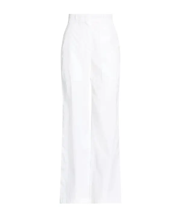 Max Mara Solid Color Wide-leg Trousers - White