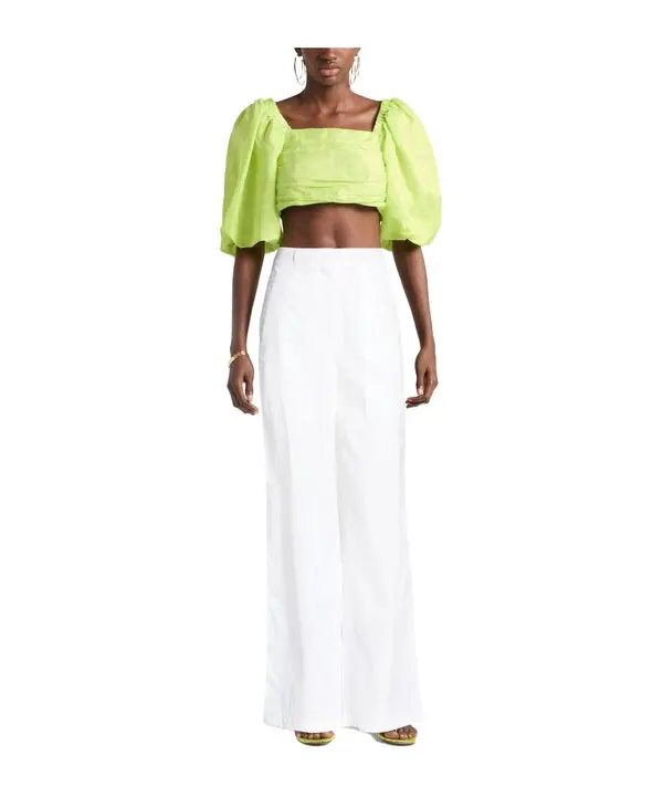 Max Mara Solid Color Wide-leg Trousers