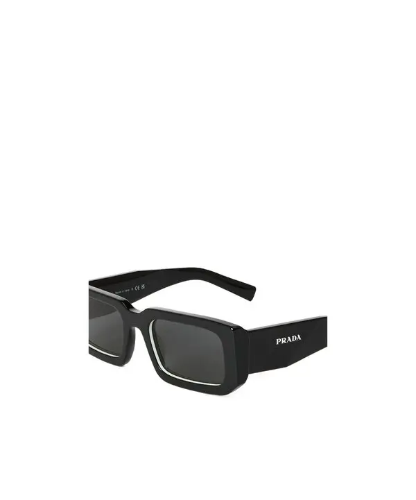 Prada Acetate Rectangular Sunglasses