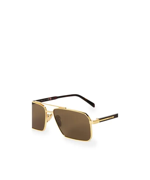 Prada Gold Square Sunglasses