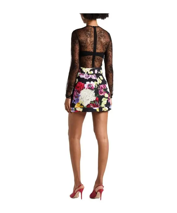 Dolce & Gabbana Floral Jacquard Mini Skirt