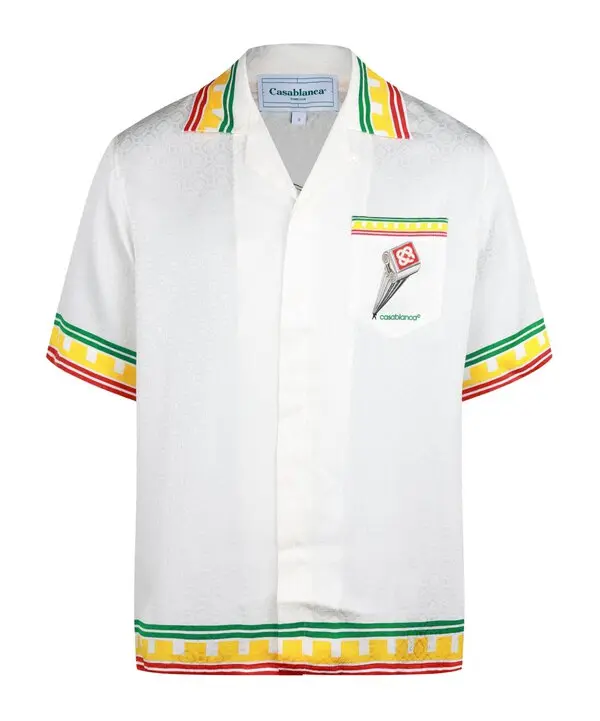 Casablanca Embroideredpocket Campcollar Shortsleeve Shirt