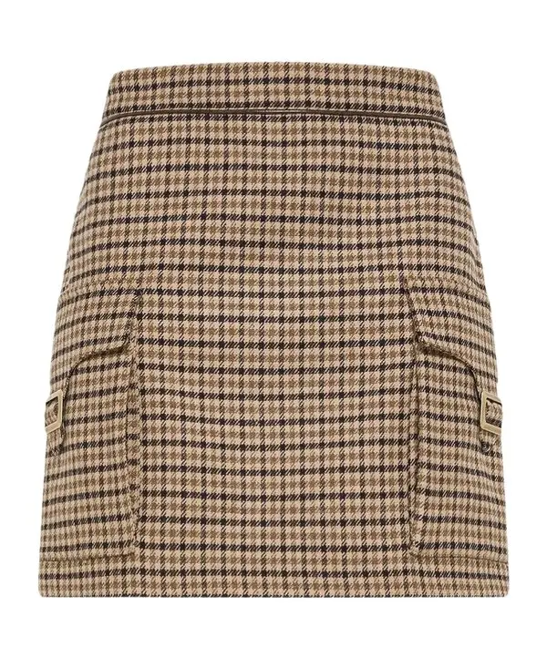 Seventy Plaid Mini Skirt - Brown