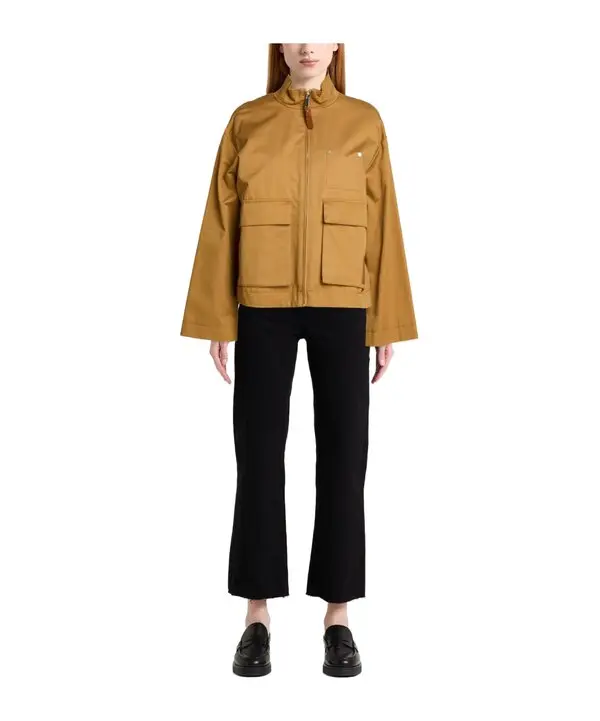 MAXCO. Max&co. Zip-up Twill Jacket With Flap Pockets