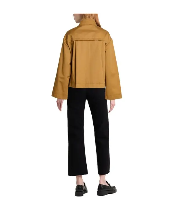 MAXCO. Max&co. Zip-up Twill Jacket With Flap Pockets