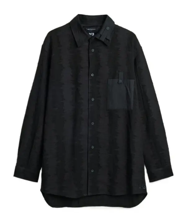 Y3 Long-sleeve Shirt With Decorative Stitching