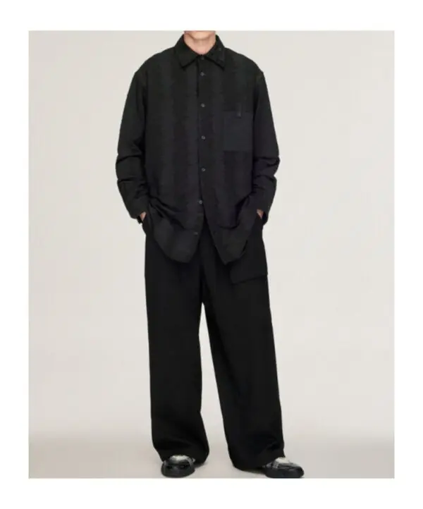 Y3 Long-sleeve Shirt With Decorative Stitching