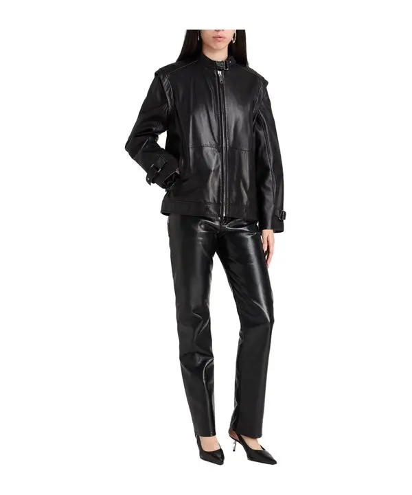 MAXCO. Max&co. Leather Biker Jacket