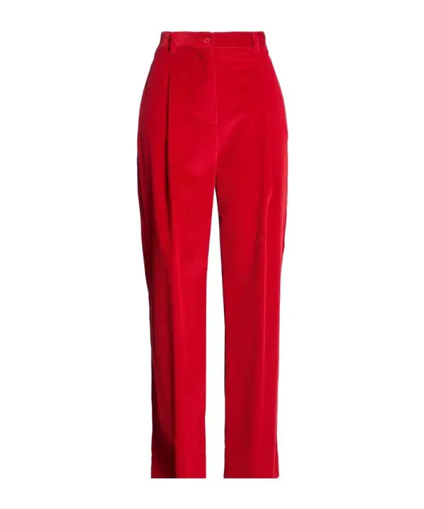 Max Mara Corduroy Straight-leg Pants - Red