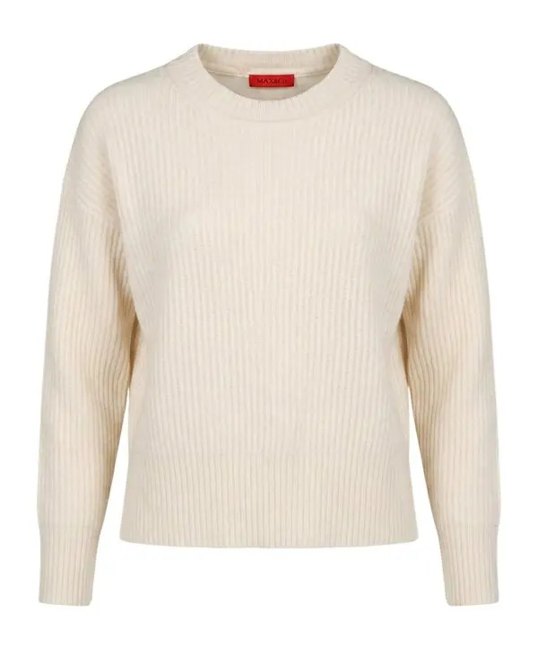 MAXCO. Solid-colored Ribbed Knit Top