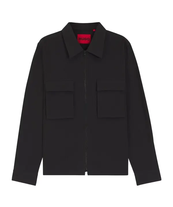 Hugo Boss Lapel Fullzip Jacket - Black