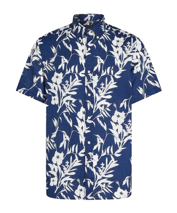 Tommy Hilfiger Navy Base White Floral Shortsleeve Shirt