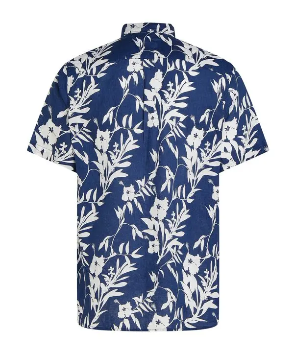 Tommy Hilfiger Navy Base White Floral Shortsleeve Shirt