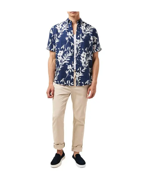 Tommy Hilfiger Navy Base White Floral Shortsleeve Shirt
