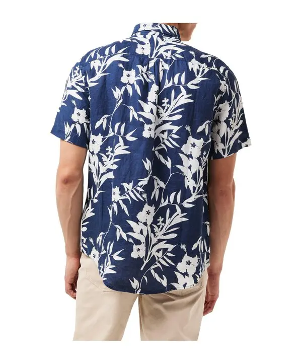 Tommy Hilfiger Navy Base White Floral Shortsleeve Shirt