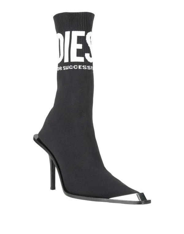 DIESEL® Sock Ankle Boots With Geometric Heel