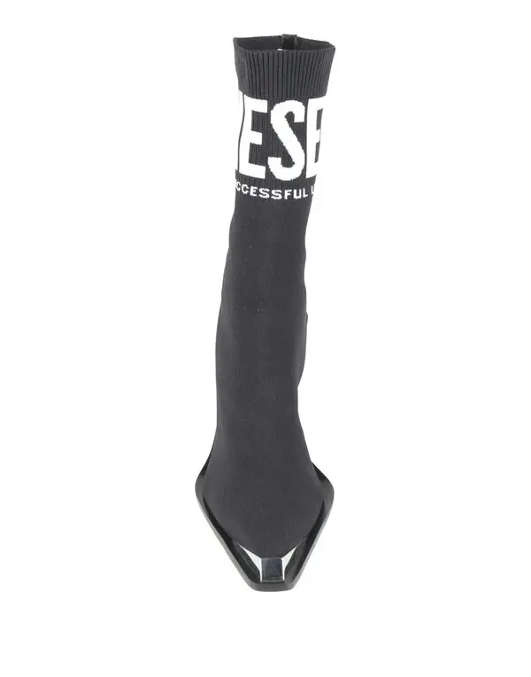 DIESEL® Sock Ankle Boots With Geometric Heel