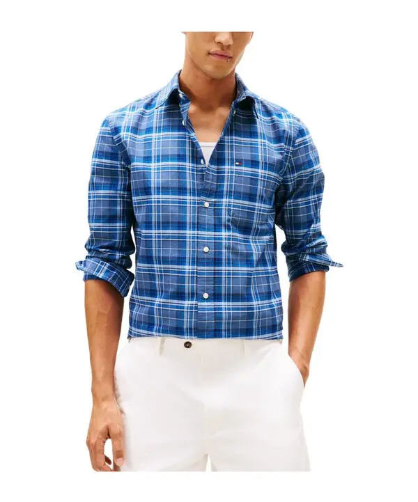 Tommy Hilfiger Bluetoned Plaid Longsleeve Shirt
