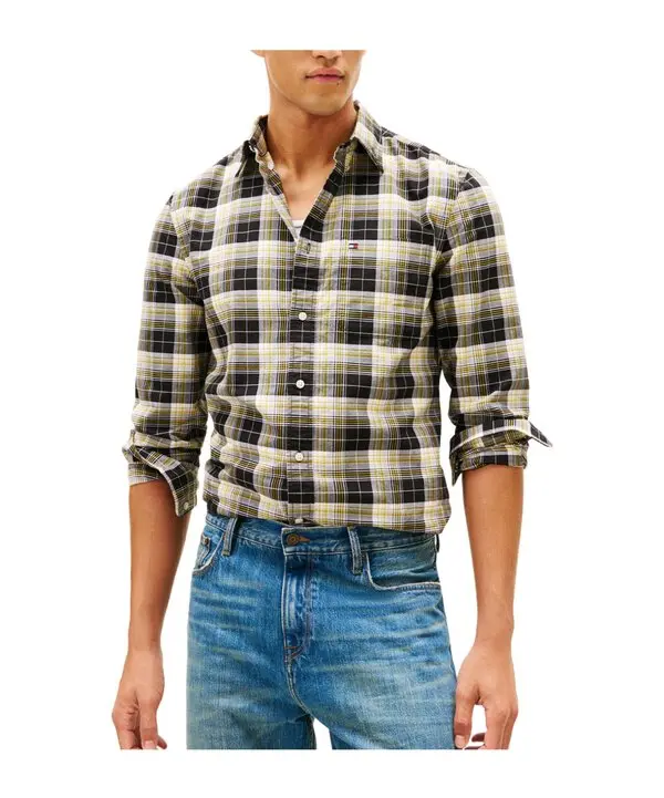 Tommy Hilfiger Khakiblack Plaid Longsleeve Shirt