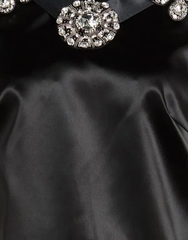 Dolce & Gabbana Satin Embellished Mini Dress