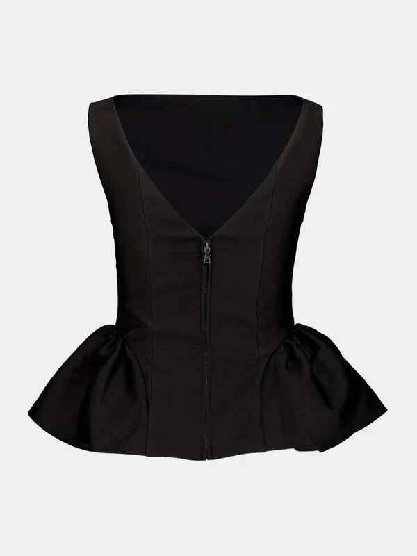 Roland Mouret Zip-up Peplum Top