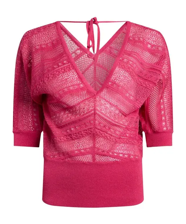 MAXCO. Solid-colored Lightweight Knit Top