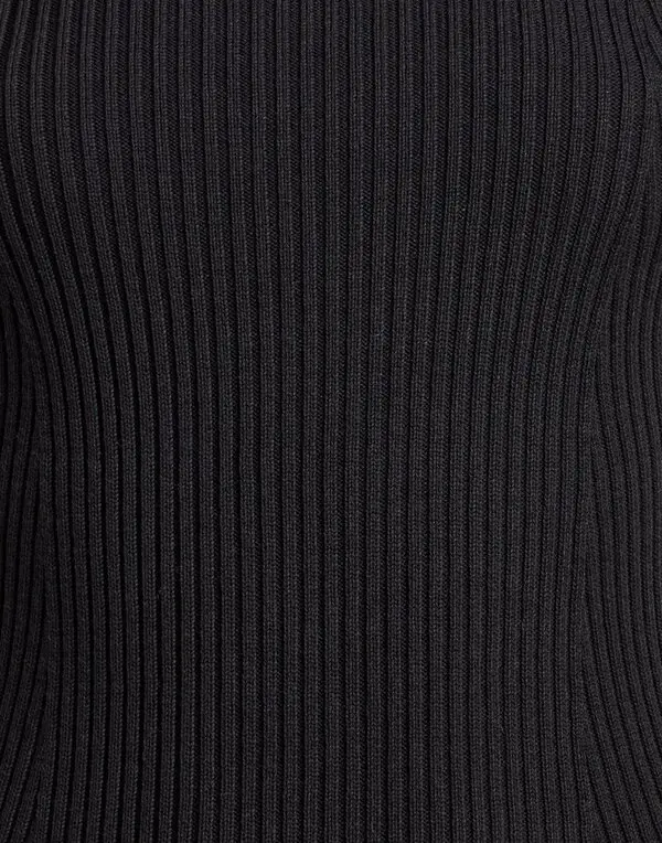 MAXCO. Solid-colored Ribbed Short-sleeve T-shirt