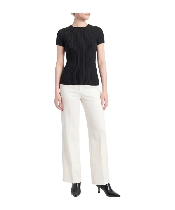 MAXCO. Solid-colored Ribbed Short-sleeve T-shirt