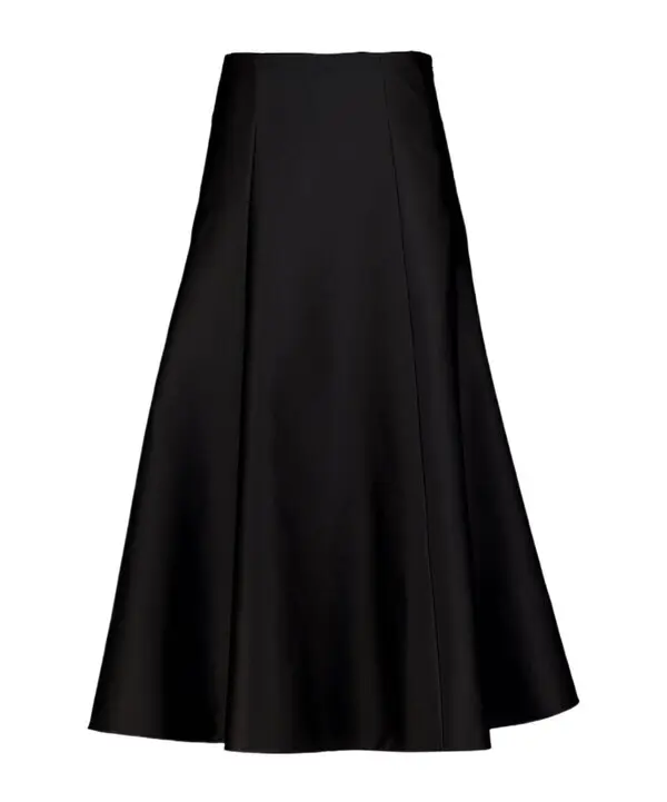 Roland Mouret Full Taffeta Midi Skirt - Black