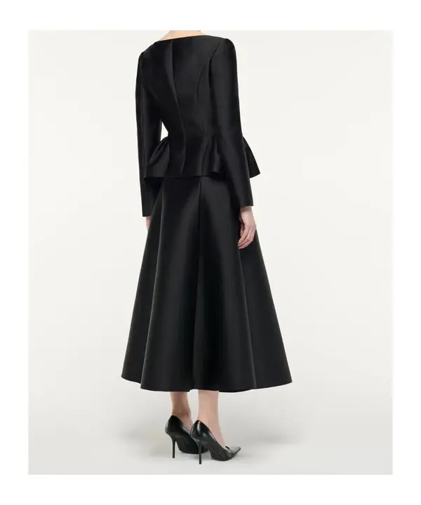 Roland Mouret Full Taffeta Midi Skirt