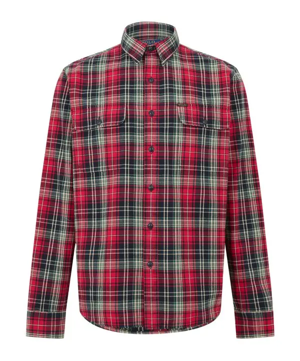 Polo Ralph Lauren Long-sleeve Flannel Patterned Shirt - Red