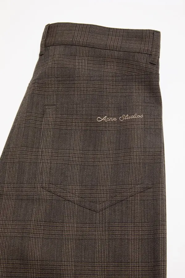 Acne Studios Tailored Wool Check Trousers