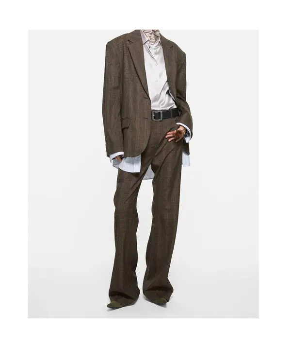 Acne Studios Tailored Wool Check Trousers