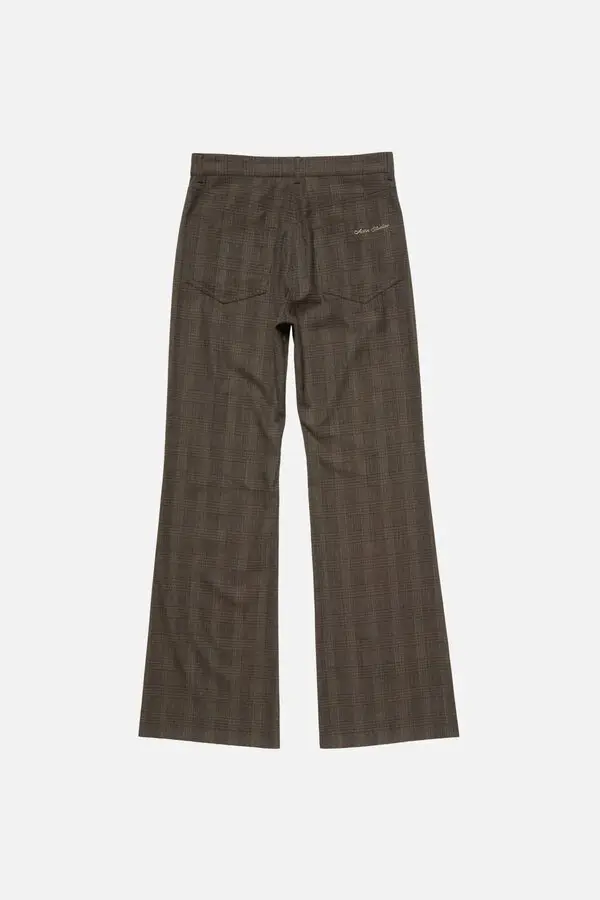 Acne Studios Wool Check Trousers - Brown/black