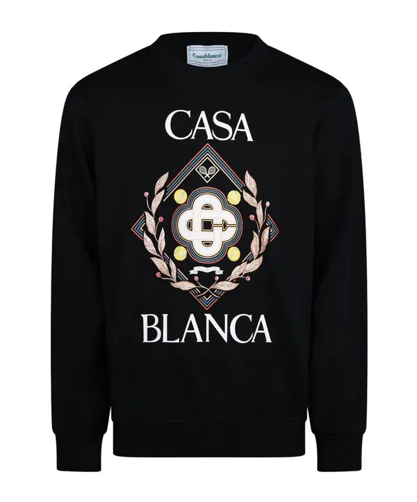Casablanca Ornatecrest Crewneck Sweatshirt - Black