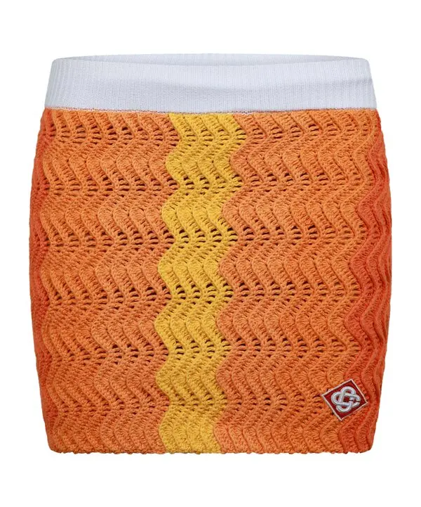 Casablanca Crochet Knit Mini Skirt