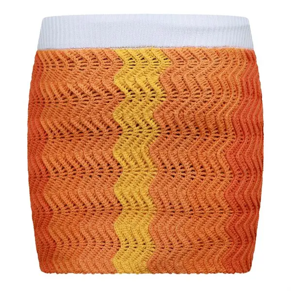 Casablanca Crochet Knit Mini Skirt