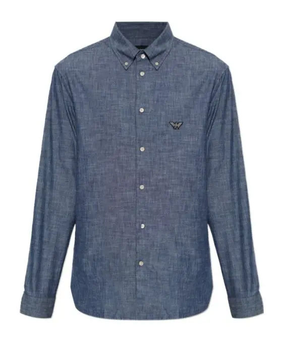 Emporio Armani Long-sleeved Shirt - Blue