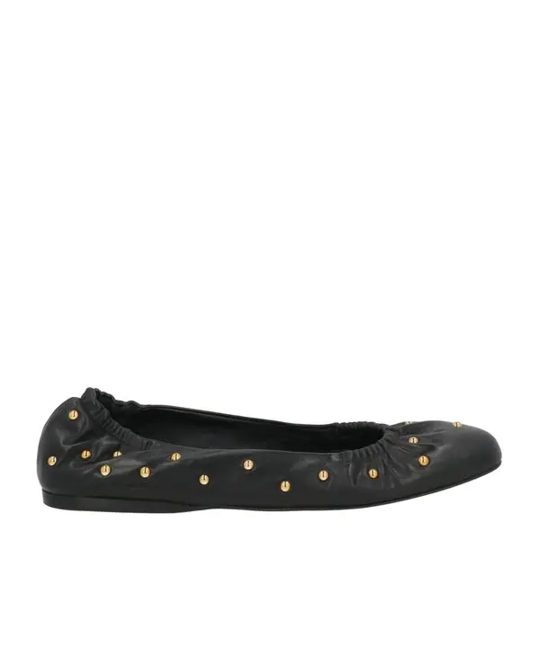 Chloé Leather Studded Ballet Flats - Black