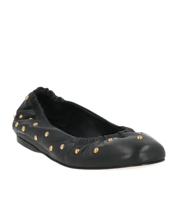 Chloé Leather Studded Ballet Flats