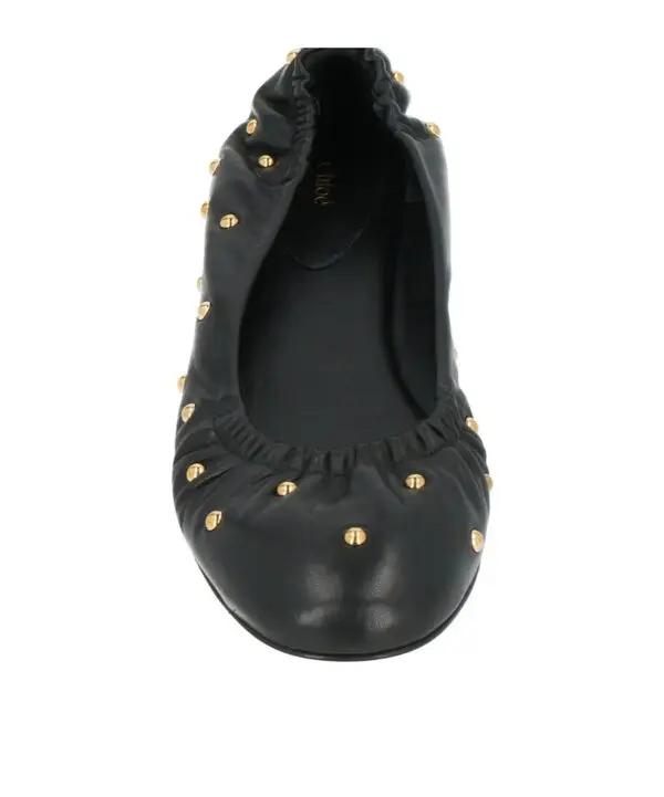 Chloé Leather Studded Ballet Flats