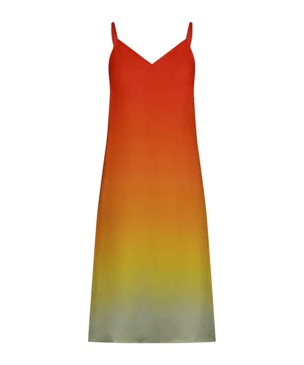 Casablanca Ombré Slip Midi Dress - Sunset Gradient