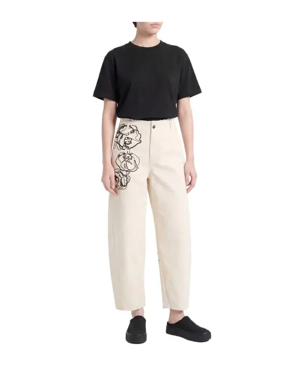 MAXCO. Max&co. Loose Straight-leg Embroidered Pants