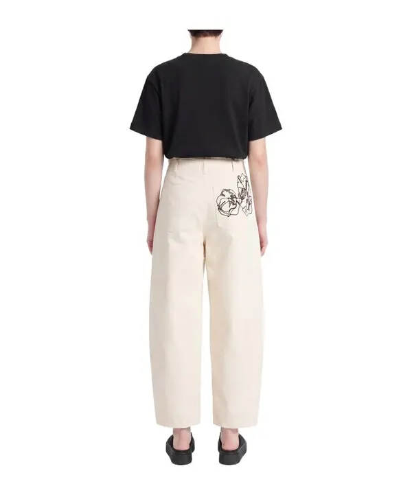 MAXCO. Max&co. Loose Straight-leg Embroidered Pants