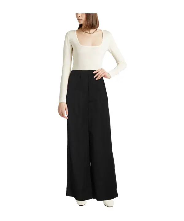 Max Mara Plain Colour Wide-leg Trousers