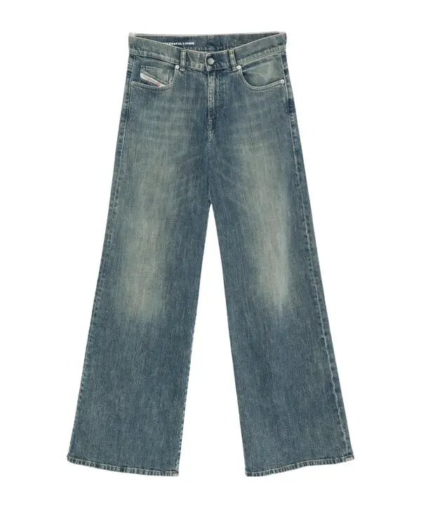 DIESEL® Faded Flared Jeans - Denim