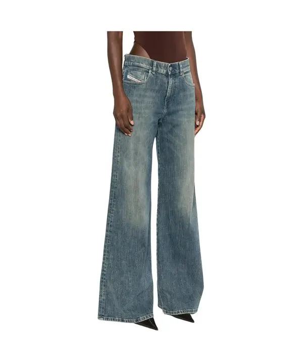 DIESEL® Faded Flared Jeans - Denim
