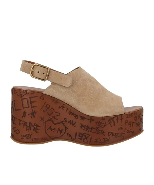 Chloé Buckle Fastening Sandals - Brown