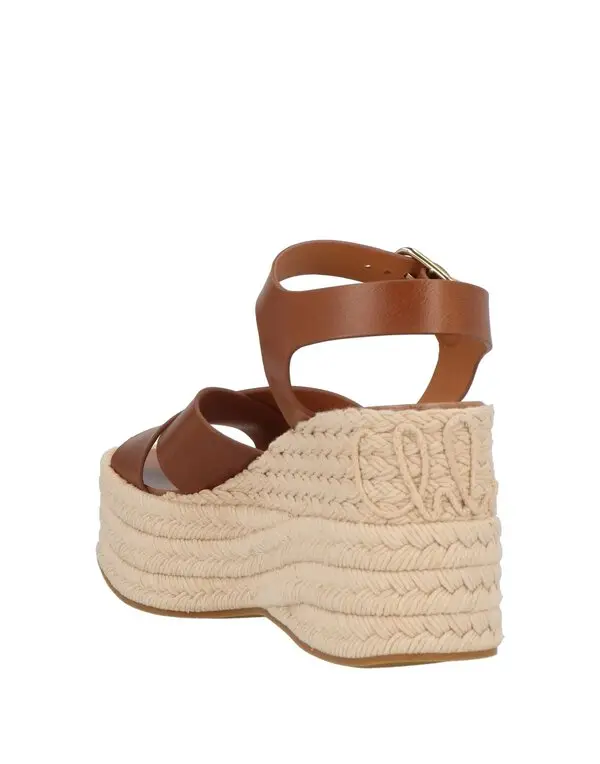 Chloé Espadrille Platform Wedge Sandals
