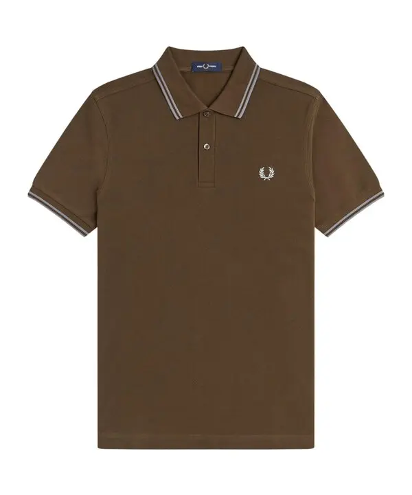 Fred Perry Cotton Collared Polo Shirt - Brown
